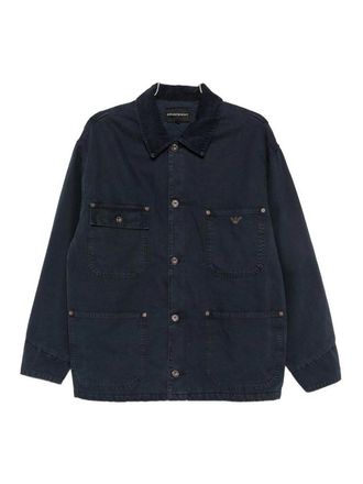 Emporio Armani Manteau Court - Bleu Fonc&eacute;