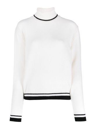 Msgm M. S.G. M. Pull Col Rond - Blanc