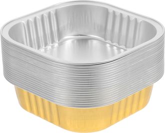 DOITOOL 20 St&uuml;ck Teiliges Einweg Hitzebest&auml;ndige Stabile Dampfgarbeh&auml;lter ohne Deckel Praktische Quadratische Verpackung f&uuml;r Toasterofen und Catering Vielseit