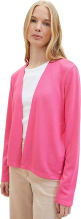 Tom Tailor Damen Basic T-Shirt Cardigan, carmine pink, XXXL