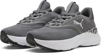 Puma Damen Softride Mayve Animal WNS Straßen-Laufschuh, Cool Dark Gray Schwarz Silber, 42.5 EU