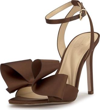 Jessica Simpson Olivine Sandales &agrave; talon pour femme, Toasted Pecan Matte Satin, 39 EU