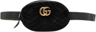 Gucci Sac banane en velours Pre-owned - Femme - Pre-owned - Noir - Taille: ONE Size