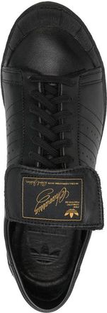 adidas Calf Leather Low-Top Sneakers - Black