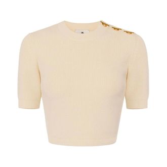 Elisabetta Franchi Damen, Strickwaren, Gelb, LGr&ouml;&szlig;e