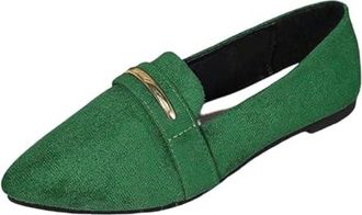 Generic Mocassins pour femme - Chaussures de marche d&eacute;contract&eacute;es &agrave; enfiler - Bout pointu - Couleur unie - Classiques et l&eacute;gers - En daim synth&eacute;tique - Confor