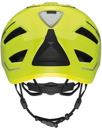 ABUS Stadthelm Pedelec 2.0 - Fahrradhelm mit Rücklicht und Regenhaube - für den Stadtverkehr - für Damen und Herren - Gelb, Größe M