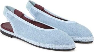 Flabelus Slingbacks en coton effet denim