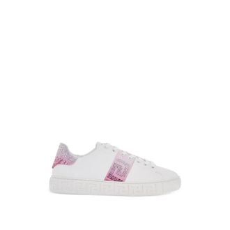 Versace Greca Crystal Sneakers - - Shoes - Damen - Wei&szlig; - 41 EU