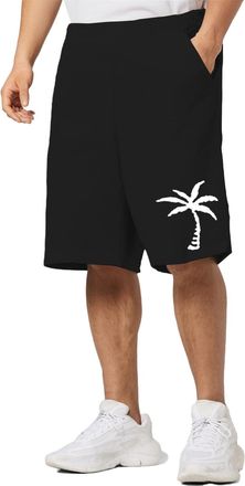 Generic Kurze Hosen Herren Sport, Große Größe Shorts Herren Knielang mit Kordelzug, Einfarbig Sportshorts Casual Jogginghose Freizeithose mit Taschen Leichte 