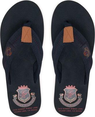 Tommy Hilfiger Zehentrenner Patch Hilfiger Beach Sandal FM0FM05804 Dunkelblau