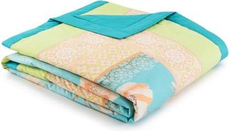 Bassetti POSILLIPO Plaid aus 100% Baumwolle in der Farbe Grün V1, Maße: 135x190 cm - 9328841