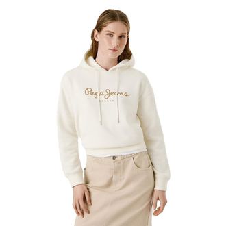 Pepe Jeans London Damen Baddy Hoodie Sweatshirt, Beige (Oyster White), M, Beige (Oyster White), M