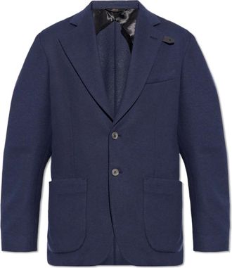 Brioni Homme, Vestes, Bleu, Taille: M Veste en Jersey Soie et Coton