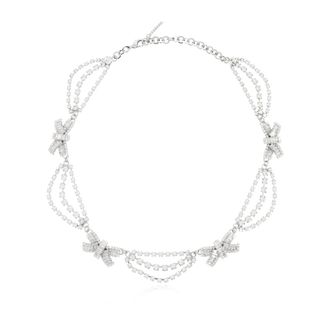 Alessandra Rich Femme, Accessoires, Gris, Taille: ONE Size Collier avec noeuds