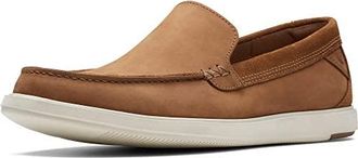 Clarks Homme Bratton Loafer Mocassins, Dark Tan Nubuck, 42.5 EU