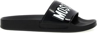 Moschino Homme, Chaussures, Noir, Taille: 42 EU Slides de piscine