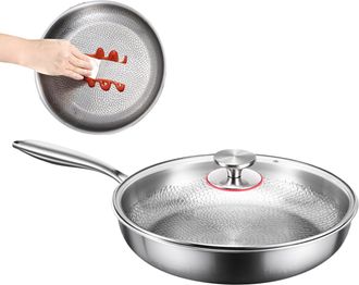 Generico Saute Pan Antihaft-Eierbrot mit Deckel, Titan-Pfanne mit | Multifunktionales Braten f&uuml;r K&uuml;che, Herd, Backofen, Camping | Kochtopf zum Anbraten, Fritti