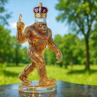 Generic Carafe &agrave; Whisky 3d Gorilla Bigfoot, Verre &agrave; Whisky Grav&eacute; En Forme De Bigfoot De 300 Ml Avec Doigt Rebelle, Bouteille De Vin Dr&ocirc;le De Whisky Bigfoot Mo