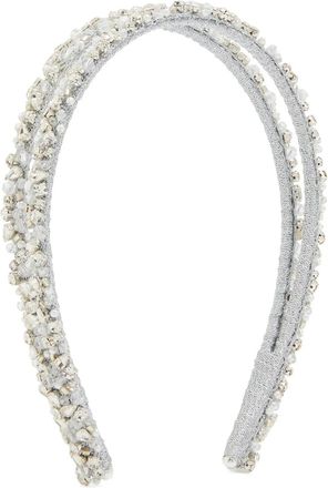 Jennifer Behr Leonora beaded embellished headband - Silber