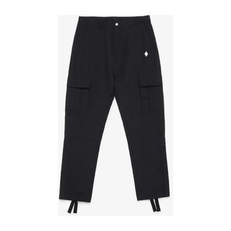 Marcelo Burlon Cross Nylon Cargo Hose Schwarz Wei&szlig; - - Trousers - Herren - Schwarzk - XL