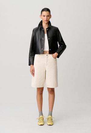 Claudie Pierlot Veste courte cuir noir
