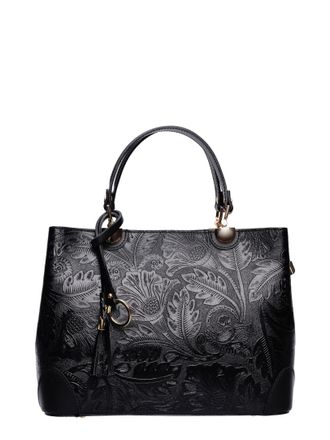 Anna Luchini Schwarz Rindsledertasche