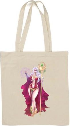 Generic Magician Sorcerer Sac fourre-tout en coton naturel avec robe rouge