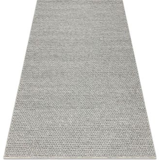 RugsX Wollteppich tahar 99004G grau - handgewebt Schlinge, uniform grey 120x180 cm