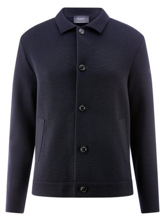 Maerz Strickjacke Hemdkragen MAERZ Muenchen blau