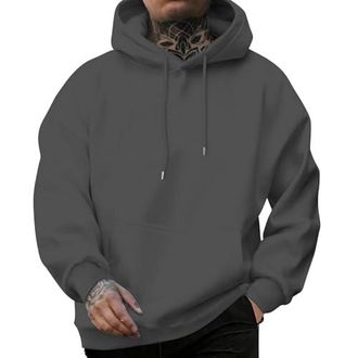 Generic Sweat a Capuche Homme Hooded Sweatshirt Sweats &agrave; Capuche Homme pour Jeunes, Couleur Unie, Confortable et D&eacute;contract&eacute;