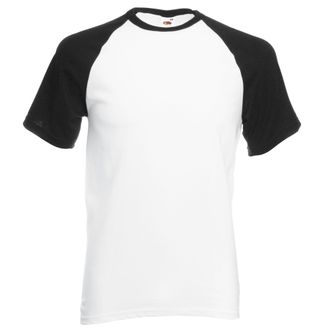 Fruit Of The Loom Herren T-Shirt Valueweight Kurzarm Baseball T 61-026-0 White/Black XL