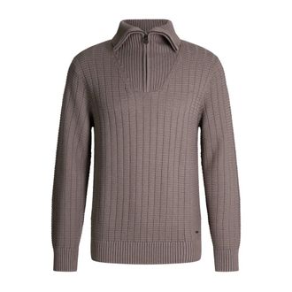 Joop Homme, Pulls, Gris, Taille: 2XL Pull d&eacute;coratif en tricot avec col c&ocirc;tel&eacute;