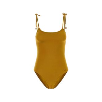 Chlo&eacute; Badeanzug mit Charms und Bindeb&auml;ndern - - Swimwear - Damen - Gelb - S