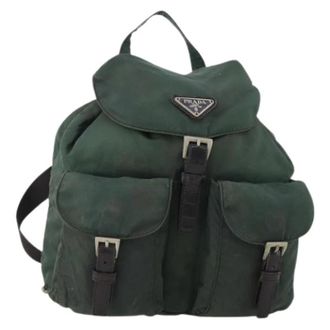 Prada Pre-owned Vintage Rucksack - - Pre-owned - Damen - Gr&uuml;n - ONE SIZE