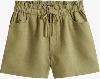 Tommy Hilfiger Bermuda court en lin et coton m&eacute;lang&eacute;