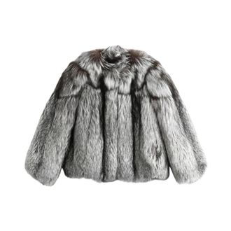 Yves Salomon Four Renard Echte Pelzjacke - - Jackets - Damen - Grau - S