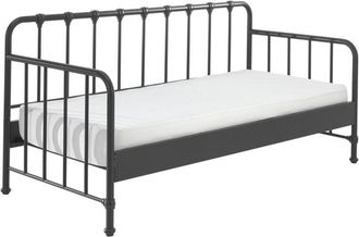 Les Tendances Les Tendances - Lit banquette 90x200 sommier inclus Vipack Bronxx Noir mat