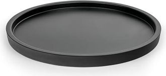 Bredemeijer großes rundes Serviertablett Ø 38 cm - schwarzes Küchentablett mit hohem Rand - Tablett aus Metall - ideal zum Servieren von Getränken