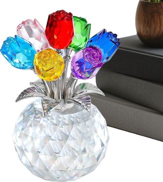 Generico de - &auml;sthetische Statue aus realistischer Rose - &auml;sthetische Schreibtischdekoration - f&uuml;r Ehefrau, Mutter, Muttertag, Valentinstag, Hochzeit, Geburtst