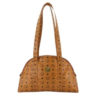 MCM Pre-owned Visetos Sac Bandouli&egrave;re - Femme - Pre-owned - Brun - Taille: ONE Size
