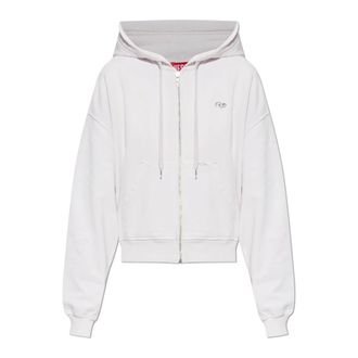 Diesel Femme, Sweatshirts et sweats &agrave; capuche, Blanc, Taille: 40 FR F-Elycy-Crystals SweaT-shirt