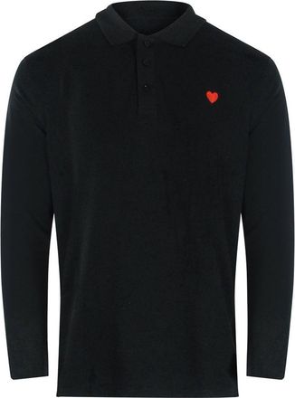 Love Moschino Poloshirt f&uuml;r Herren, Baumwolle, Lang&auml;rmlig (Schwarz)