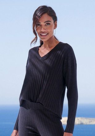 French Connection Strickpullover mit V-Ausschnitt, Loungewear