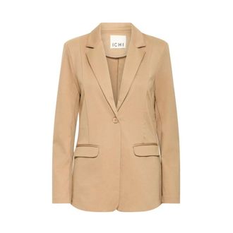 Ichi Ichi, Femme, Vestes, Beige, Taille: 46 FR Ihkate SUS Long Blazer
