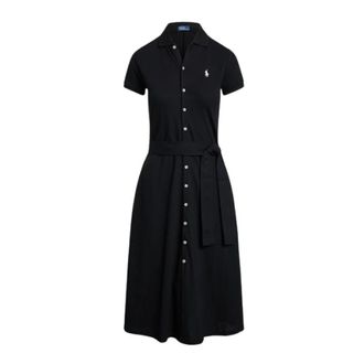Polo Ralph Lauren Kurz&auml;rmeliges Strickkleid - - Dresses - Damen - Schwarzk - 2XS