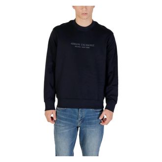 A|X Armani Exchange Minimalistischer Crewneck Sweatshirt Xm001284 Af20934 - - Sweatshirts & Hoodies - Herren - Blau - S