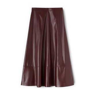 Motivi Ausgestellter Midirock aus beschichtetem Stoff - - Skirts - Damen - Rot - 2XS