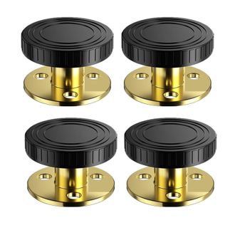 Generic 2er- oder 4er-Set M&ouml;belf&uuml;&szlig;e 27-40 mm, Ersatzf&uuml;&szlig;e aus Metall for Sofas, mit Rutschfester Unterlage for Schreibtisch/Bett/Sofa/Tisch/Schr&auml;nke(Black gold