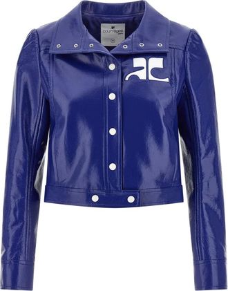 Courr&egrave;ges Femme, Vestes, Bleu, Taille: 38 FR Reedition Vinyl Jacket